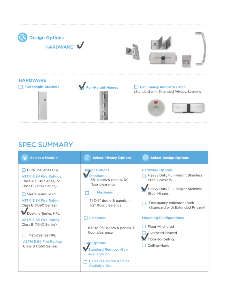 Bobrick DesignerSeries 1046.65DDS Toilet Partitions | Washroom Inc ...