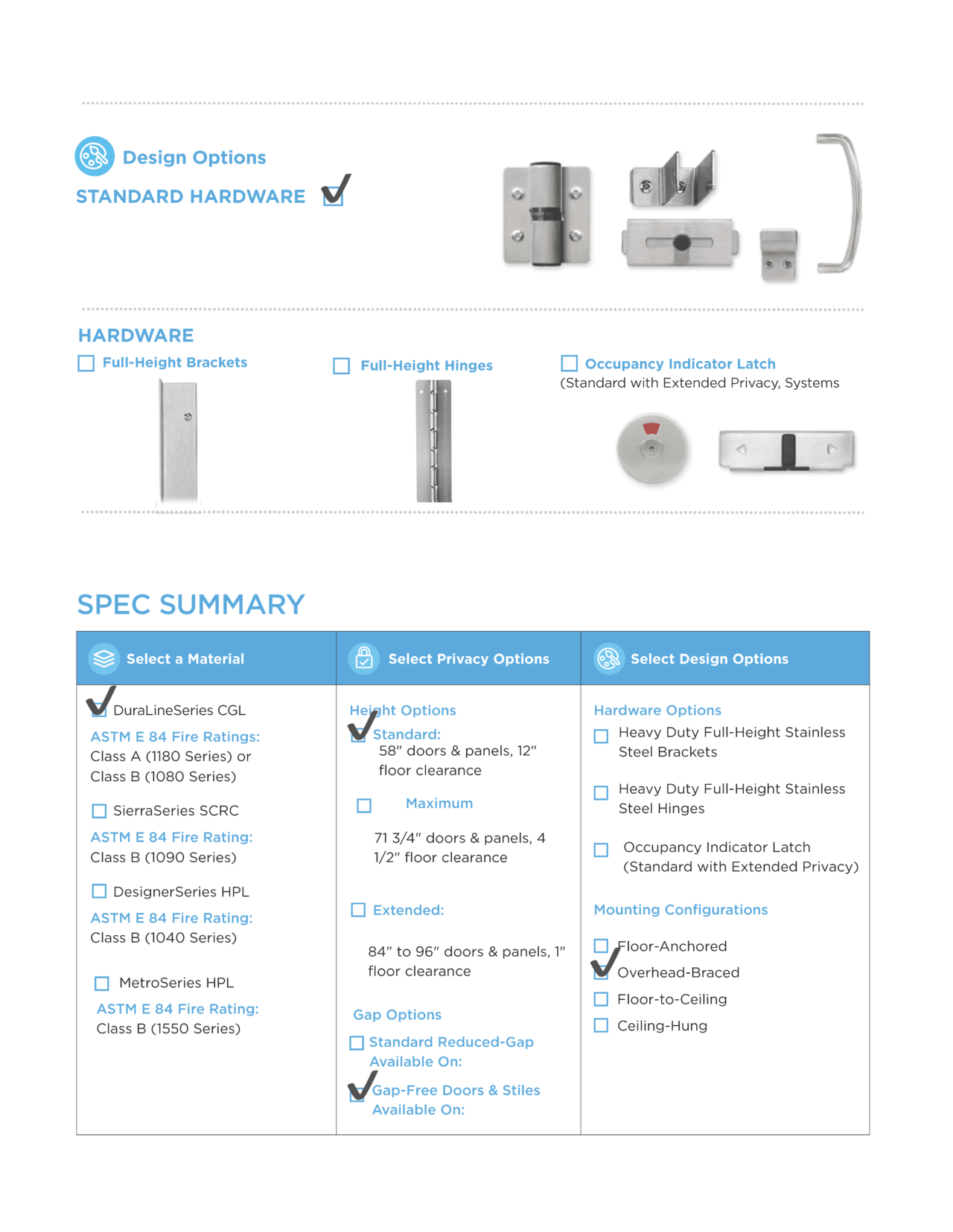 Bobrick DuraLineSeries 1082.67P Toilet Partitions | Washroom Inc ...