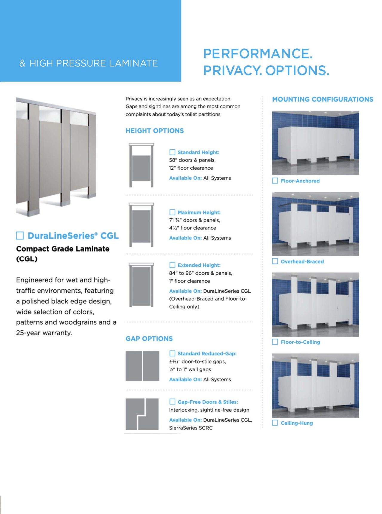 Bobrick DuraLineSeries Gapless 1082G Toilet Partitions | Washroom Inc ...